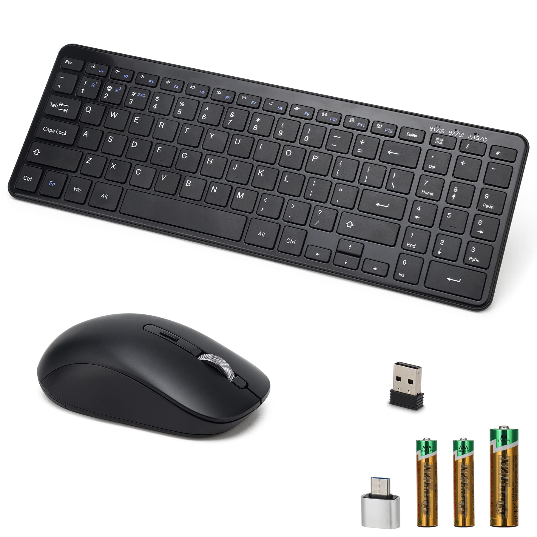 Amazon.com: Awaygerous Wireless Keyboard and Mouse Combo, Bluetooth ...
