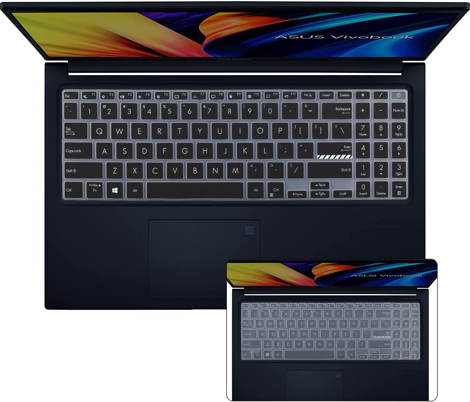2PCS Keyboard Cover for ASUS VivoBook Pro 15 OLED 15.6" K3500 M3500 ...