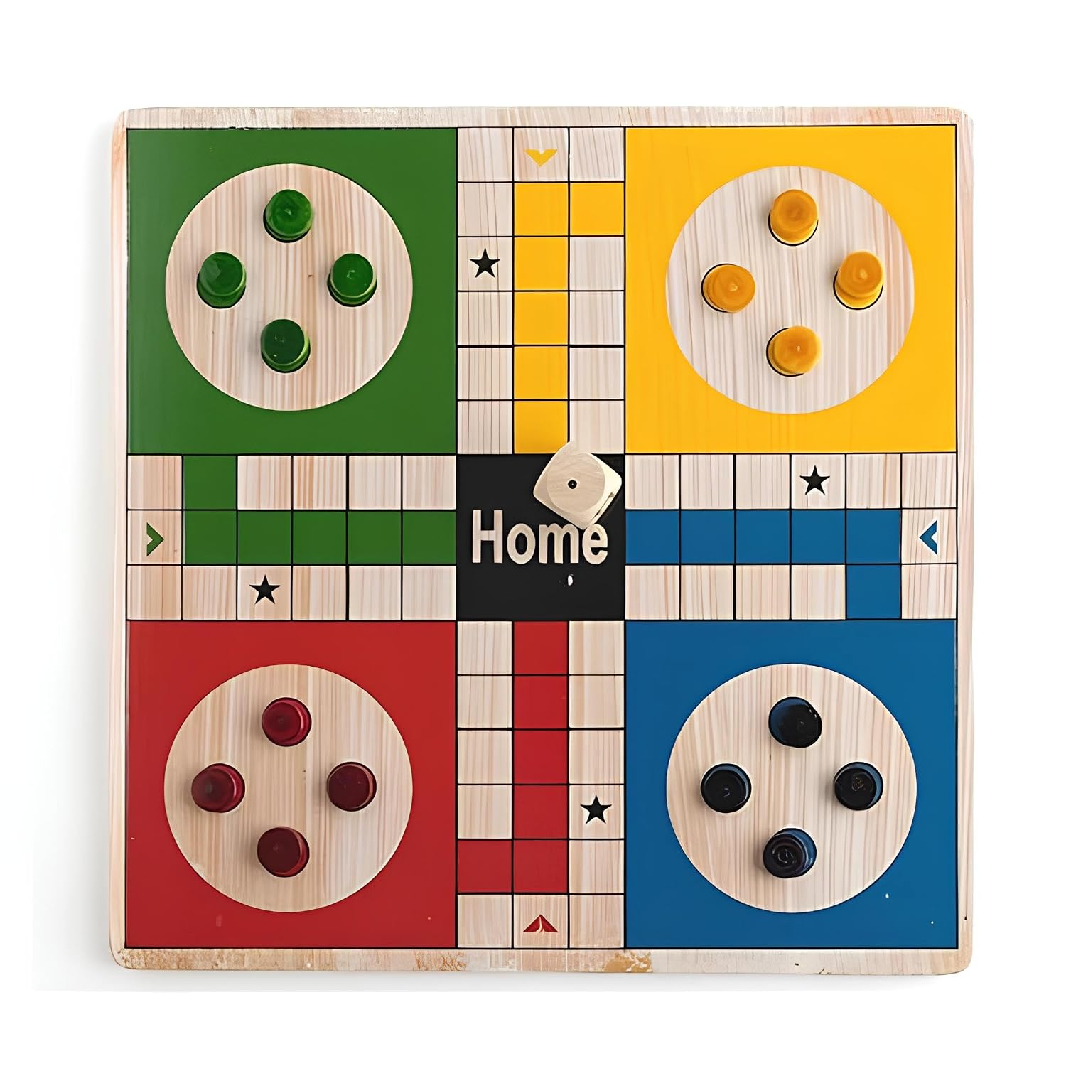 Buy YASHVITH Wooden 2-in-1 Ludo and Snake Ladder Board Game Set Saap ...