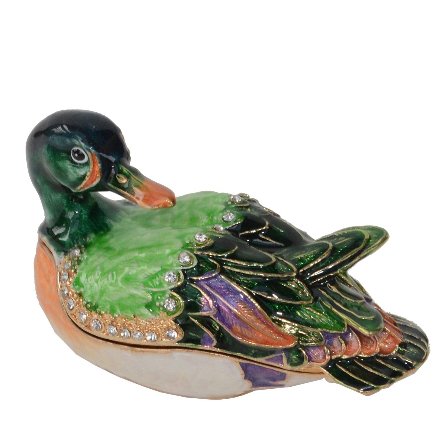 Amazon.com: MIXDOM Mallard Duck Trinket Box Jewelry Box Hand Painted ...