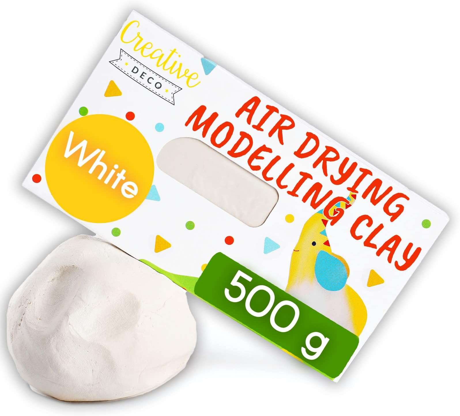 Creative Deco Air Dry Clay | 500g White Clay | Air Drying Clay Perfect ...