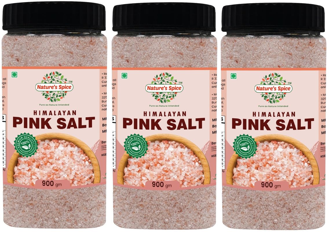 Nature's Spice Pure Rock Salt - 2700 Grams │ Combo Pack of 3 x 900 ...
