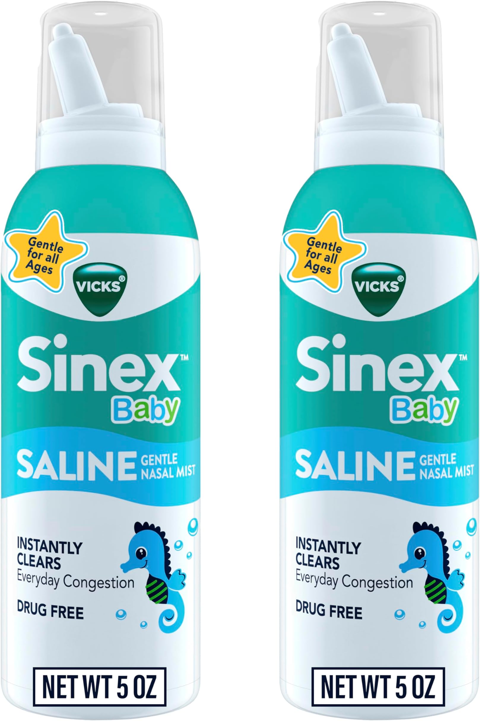 Amazon.com: VICKS Sinex Baby Saline Nasal Spray, Drug Free Gentle Nasal ...