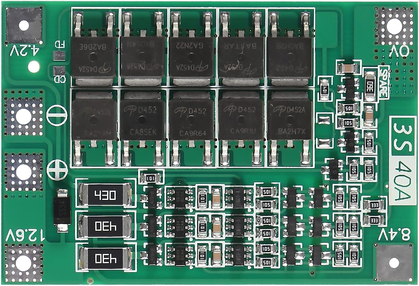 AITIAO 4 unidades 3S 40A BMS 11.1V 12V 12.6V 18650 tablero de protección de batería de litio con ...