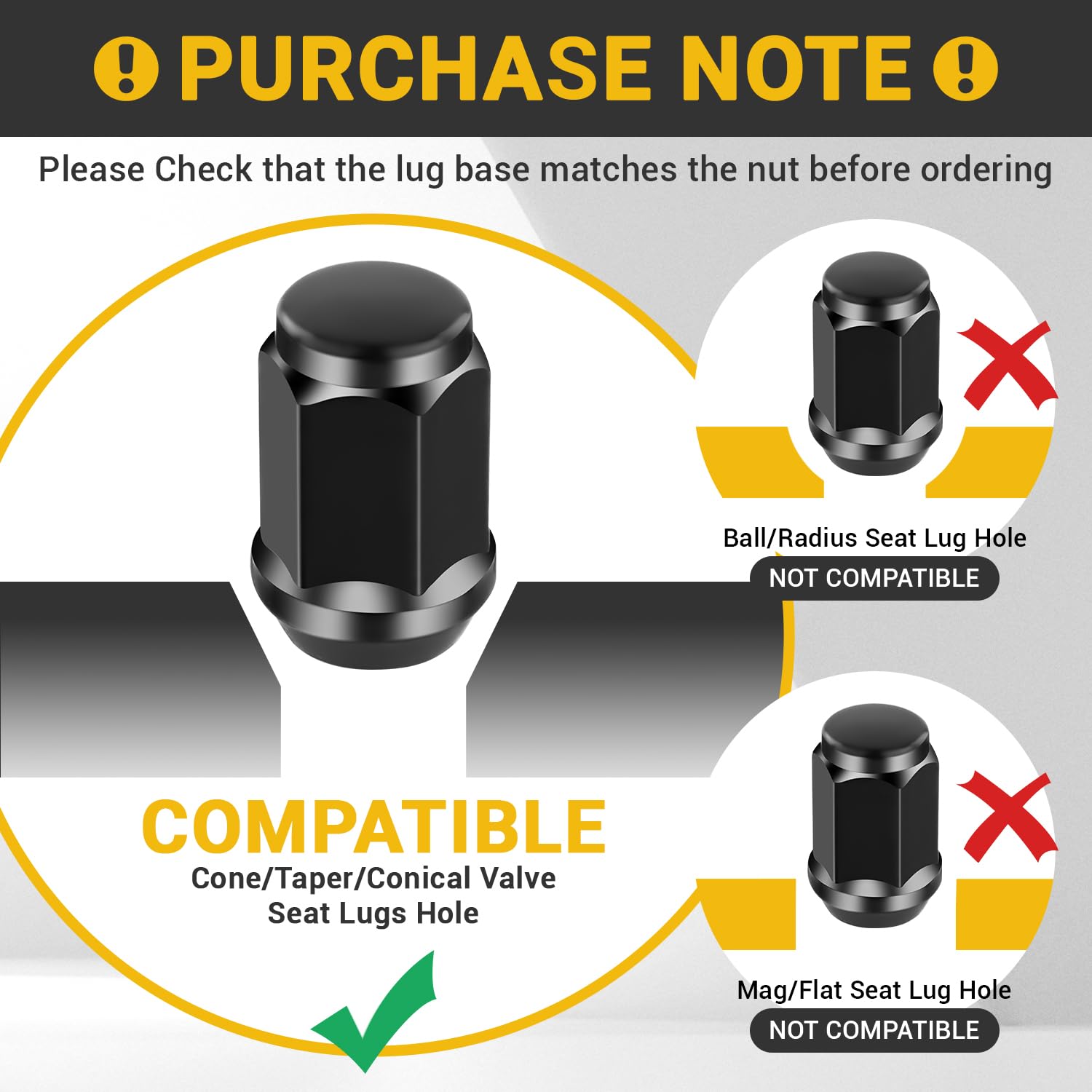 Snapklik.com : Golf Cart Wheel Lug Nuts, Black Lug Nut For Club Car ...