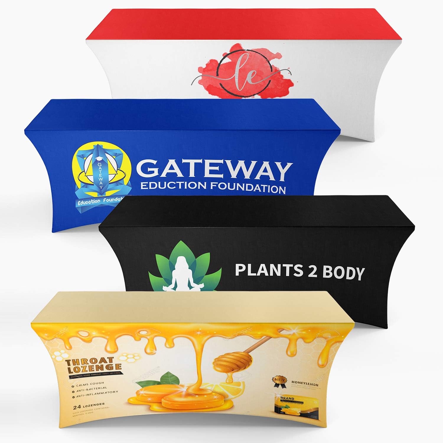 Amazon.com: UnitedPrints 6ft Custom Logo Imprint Table Covers Stretch ...