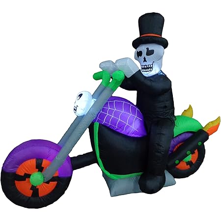 Amazon.com: BZB Goods 6 Foot Long Halloween Inflatable Skeleton Ghost ...