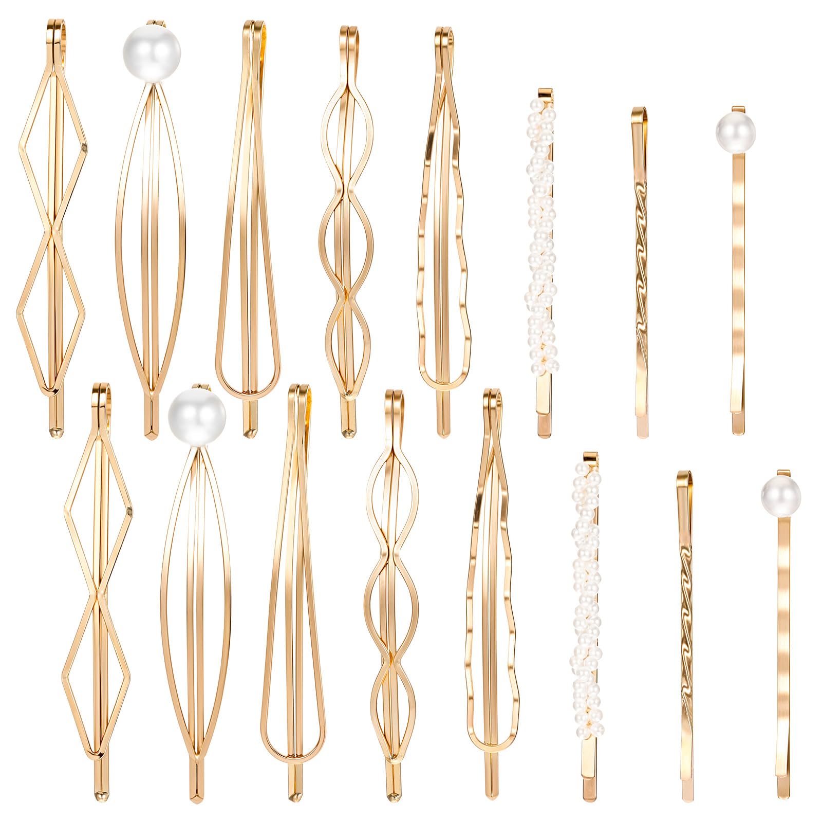Amazon.com : 16PCS Gold Hair Pins Geometric Decorative Hair Clips ...