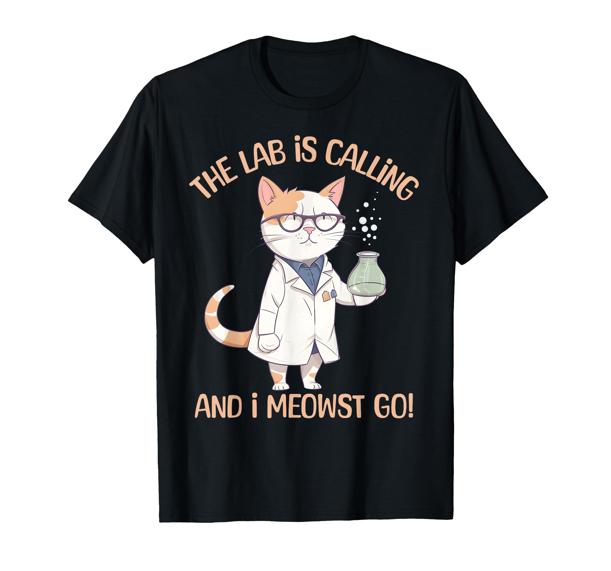 Amazon.com: Girls Lab Calling Science Funny Lab Cat Laboratory ...
