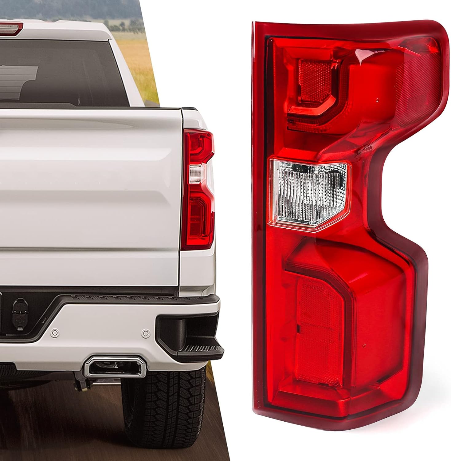 Amazon.com: Huray LED Tail Lights For Chevy Silverado 2019-2023 (Only ...