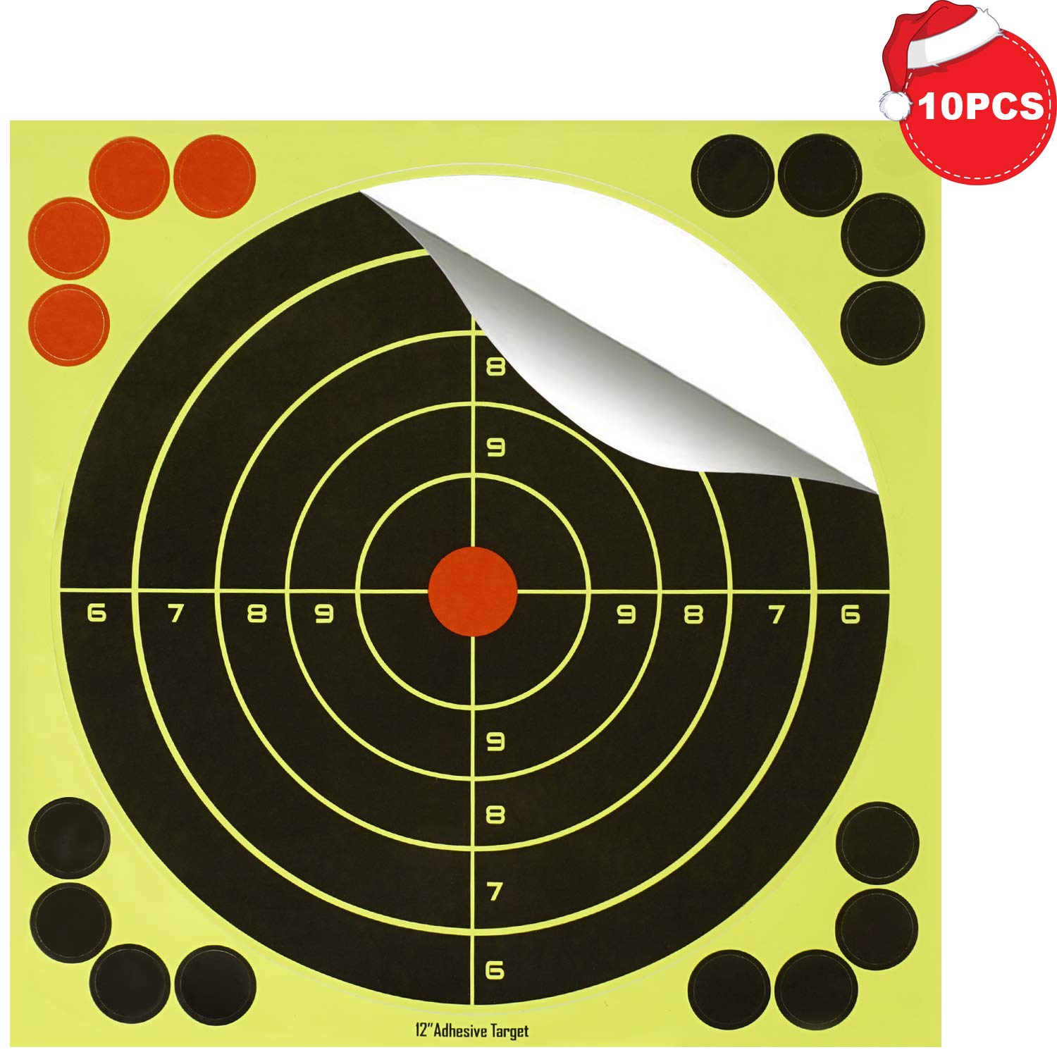 Buy BOSICAN 8inch 12 Inch Shooting Targets Adhesive Paper, Reactive ...