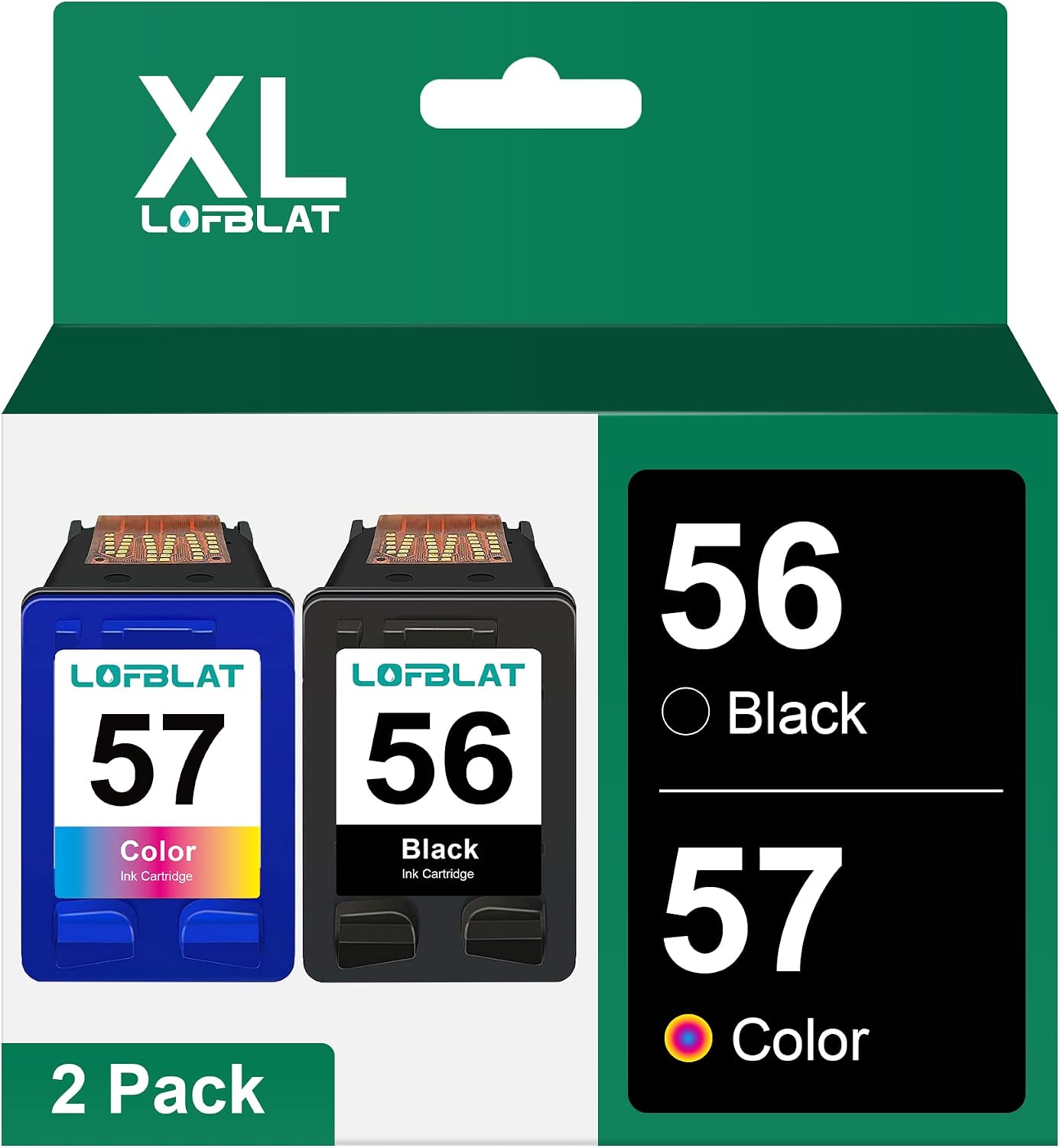 LOFBLAT 56 57 Cartouches d'encre Compatibles pour HP 56 57 pour DeskJet ...