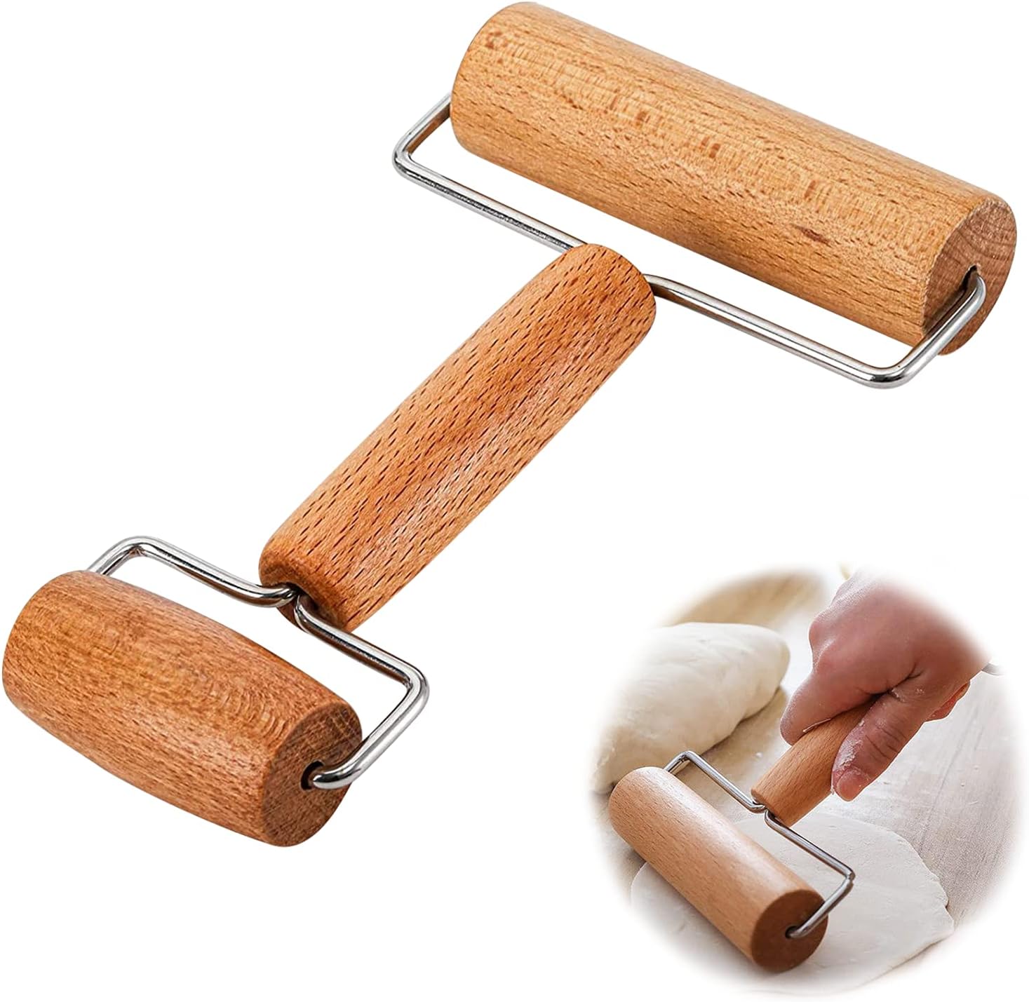 Wundermix - RollPro Teigroller • Teigrolle mit 2 Walzen • Antihaft ...