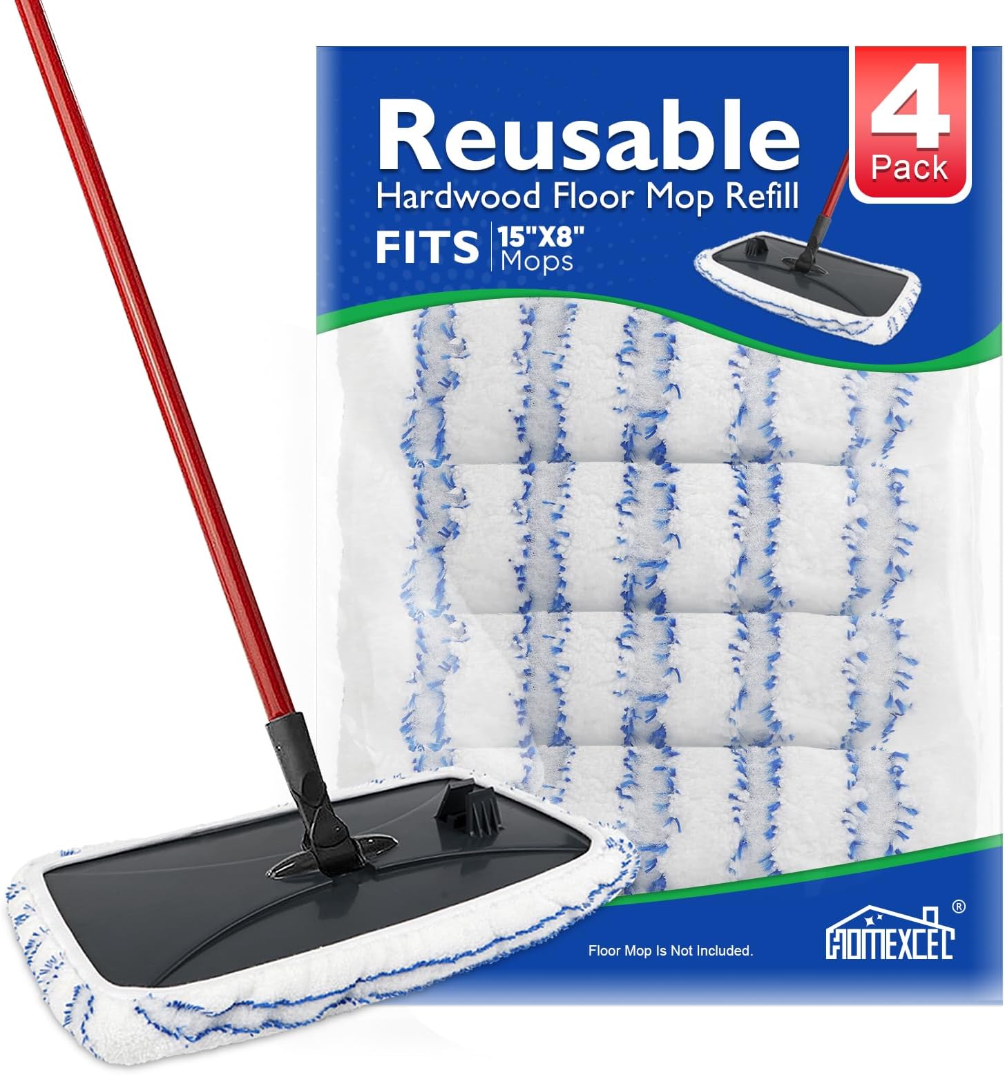 Amazon.com: Millifiber Microfiber Mop Refills 15x8 Inches, 3-Pack (Mop ...