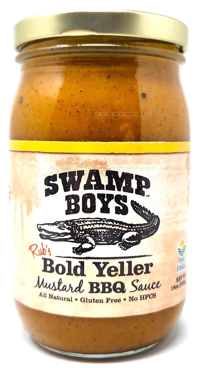 Amazon.com : Swamp Boys Bold Yeller Mustard BBQ Sauce 19oz : Grocery & Gourmet Food