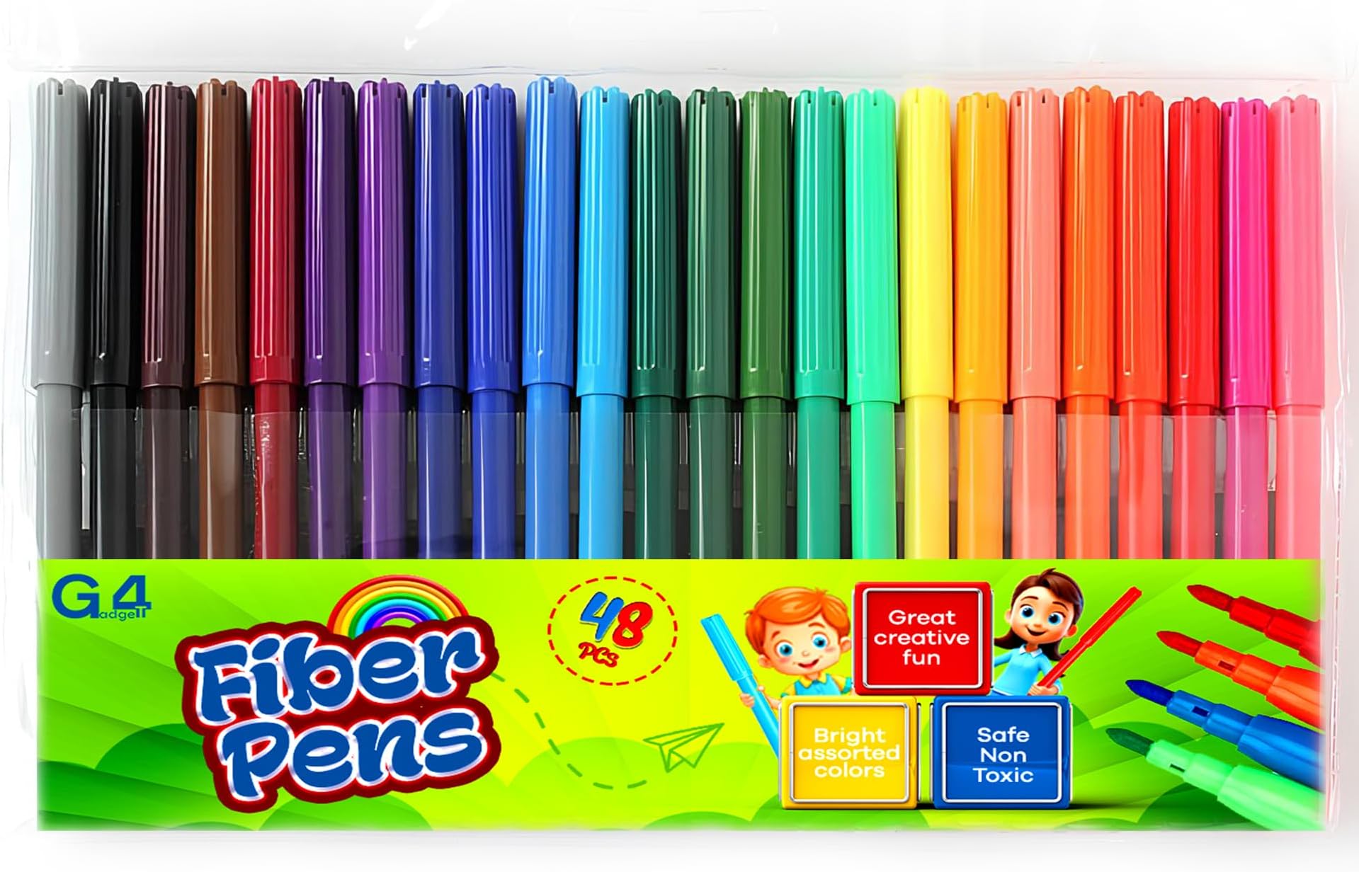 ARTBOX Fine Tip Fibre Colouring Pen (Pack of 24) : Amazon.co.uk