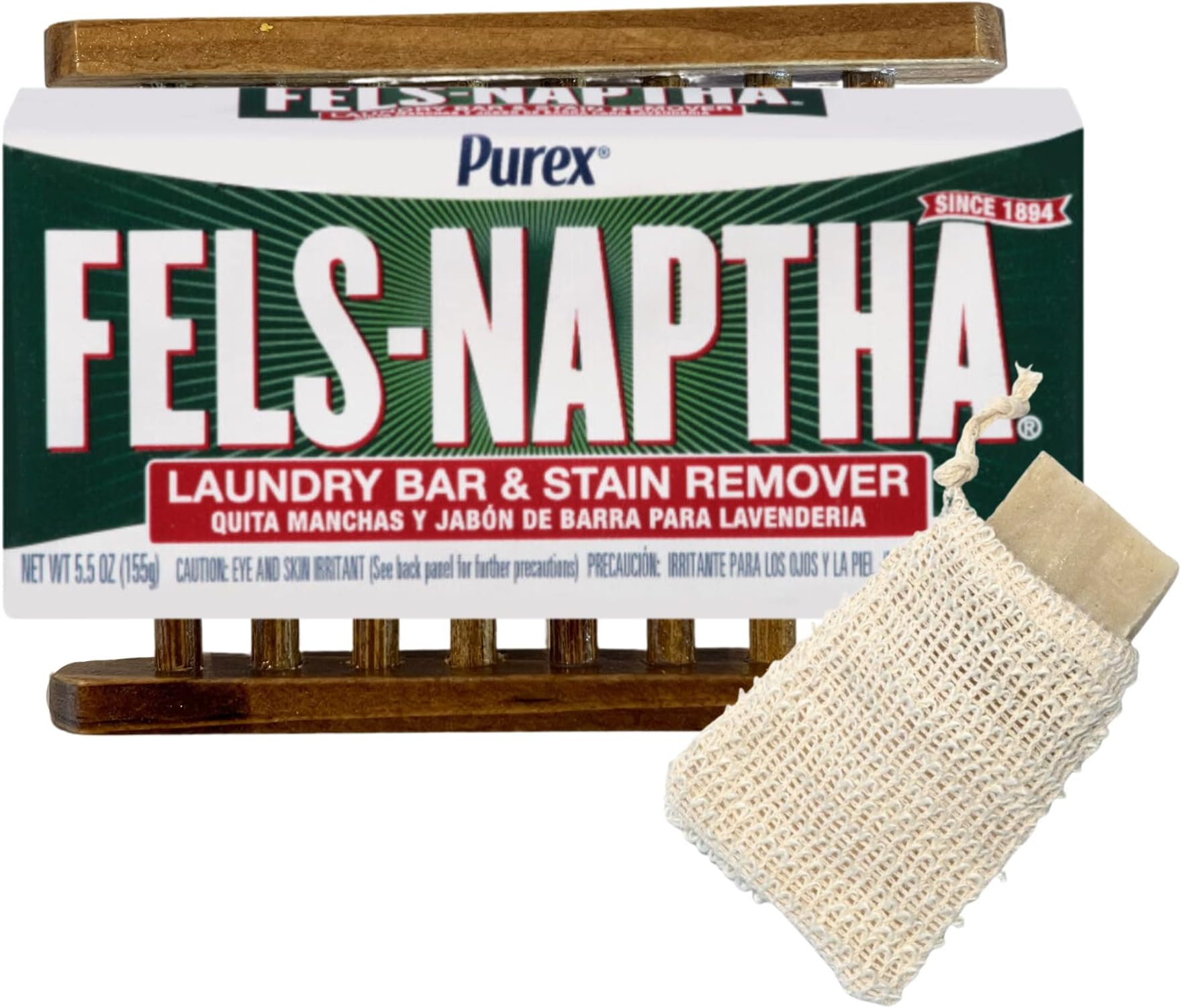 Amazon.com: Laundry Soap Kit - Fels Naptha 4 bars, 20 Mule Team Borax ...