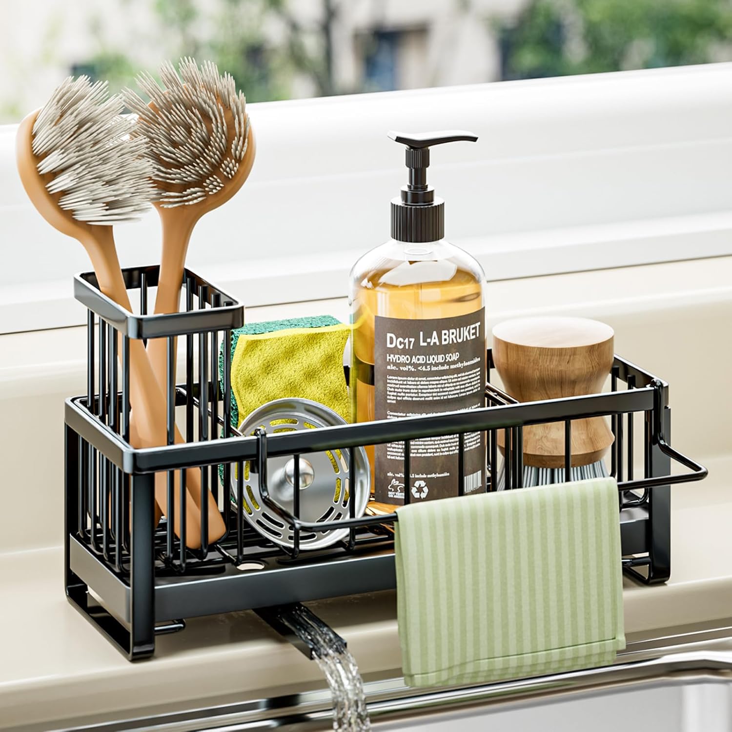 Amazon.com - HapiRm Sponge Holder for Kitchen Sink - Self-draining Sink ...