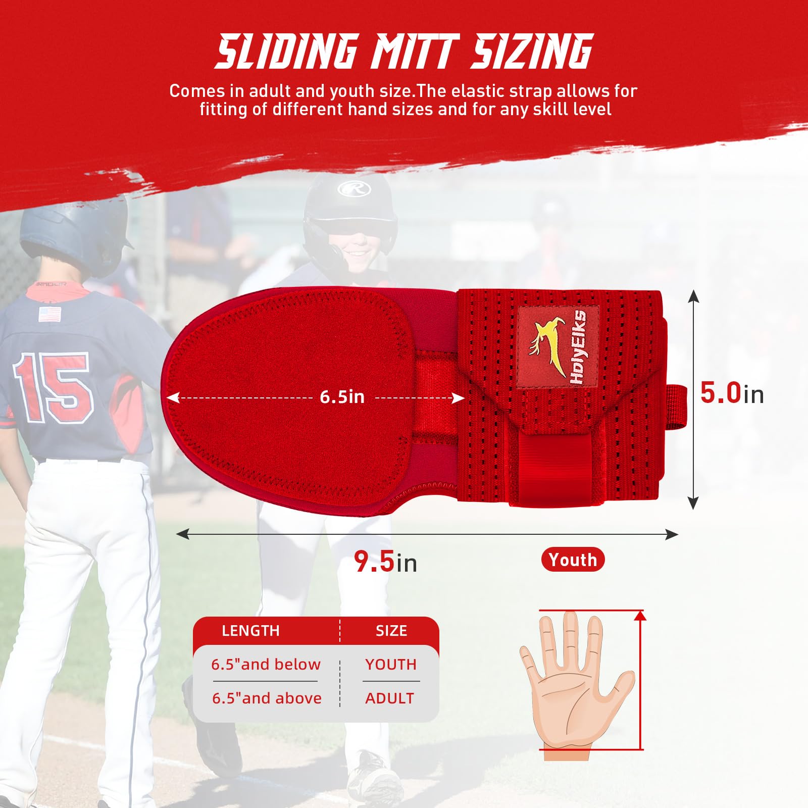 Snapklik.com : HolyElks Sliding Mitt, Baseball Sliding Mitt Youth ...