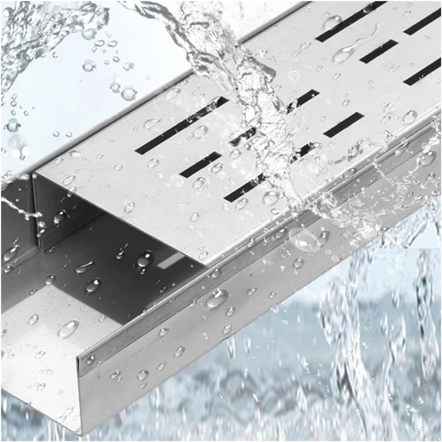 DKRAHRJJ Trench Drain Kit, Drain Channel, Drain Grate Diverter, Outdoor ...