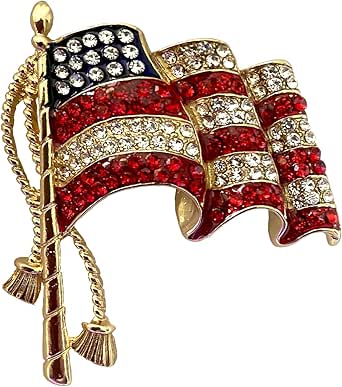 Amazon.com: Stars & Stripes Products Crystal Encrusted American Flag ...