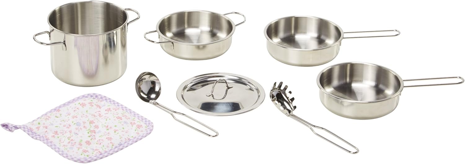 Amazon.com: Cookin'For Kids Metal Pots and Pans Set : Toys & Games
