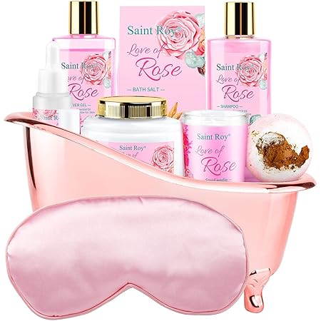Amazon.com: Bath Set for Women, Luxury Home Spa Kit Rose Bath Gift ...