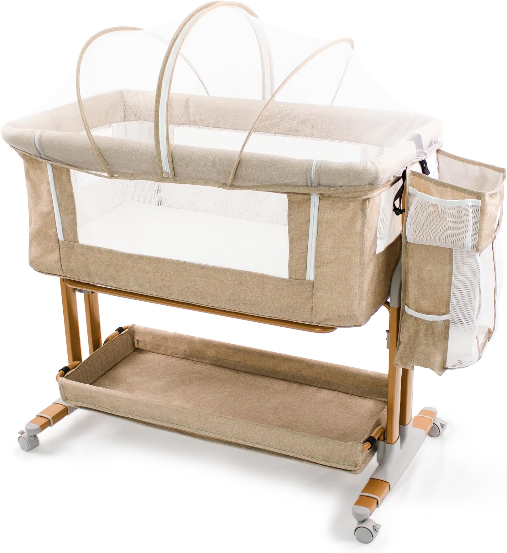 Amazon.com: Bassinet Bedside Sleeper for Baby 6 Months, Convertible ...