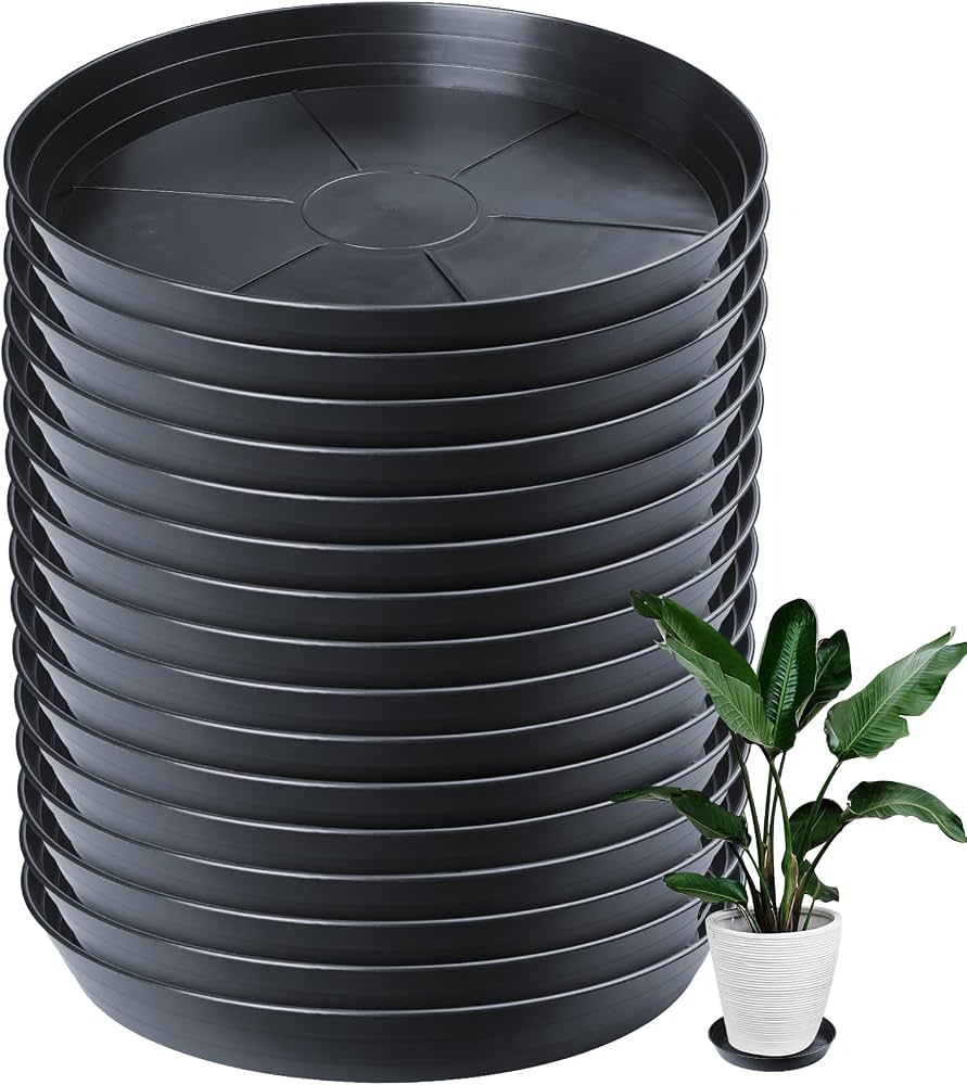 Deep Dish Saucers Plastic Garden Tray 12" Container Source