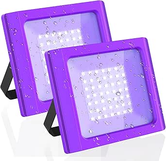 SUNLUMI Rechargeable Black Light, Battery Operated Blacklight, Portable ...