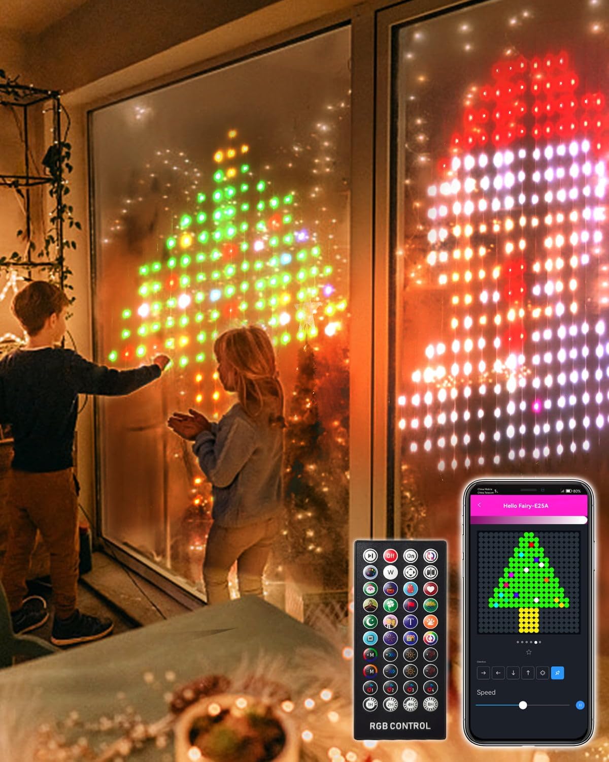 Smart RGB Star String Lights with APP Control - For Outdoor Christmas ...