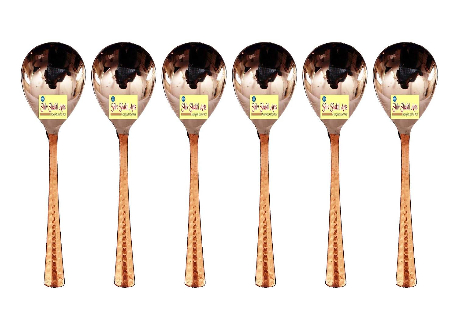 Buy SHIV SHAKTI ARTS Handmade Pure Steel Copper Spoon Serving Spoon Dal ...