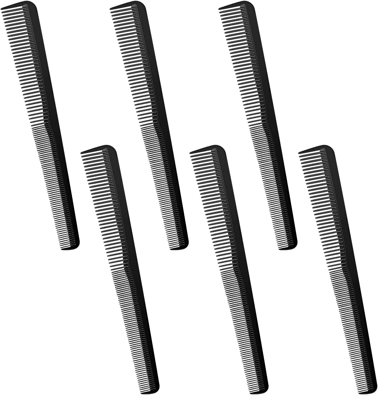 Amazon.com : Boao 6 Pieces Tapered Comb Carbon Fiber Salon Hairdressing ...
