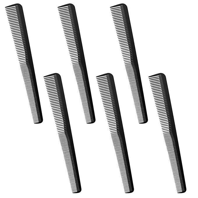 Amazon.com : Boao 6 Pieces Tapered Comb Carbon Fiber Salon Hairdressing ...