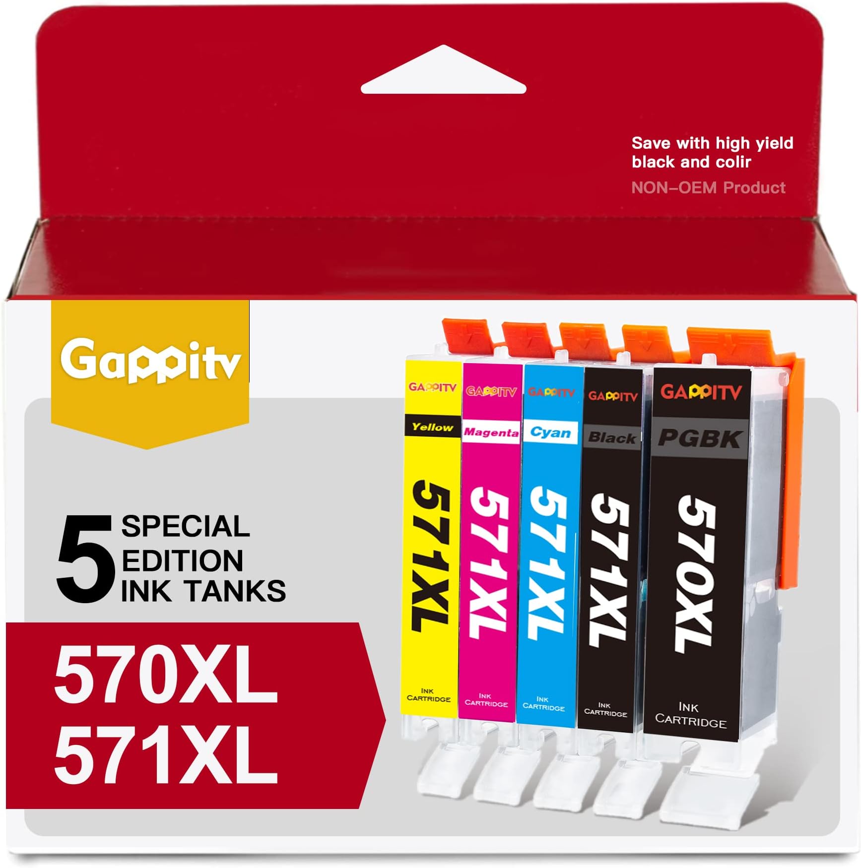 GPC Image 12-Pack PGI 570XL CLI 571XL Ink Cartridges Replacement for ...