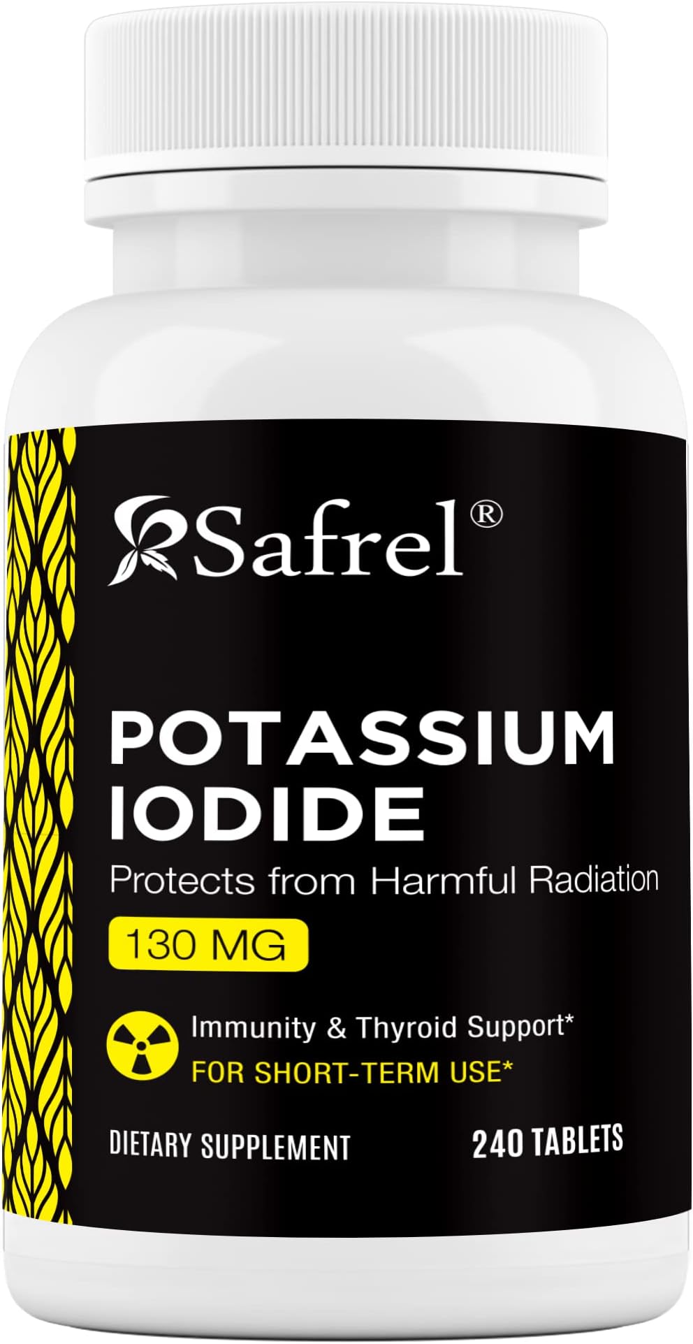 Amazon.com: Safrel Potassium Iodide 130 mg, 240 Tablets | Thyroid ...