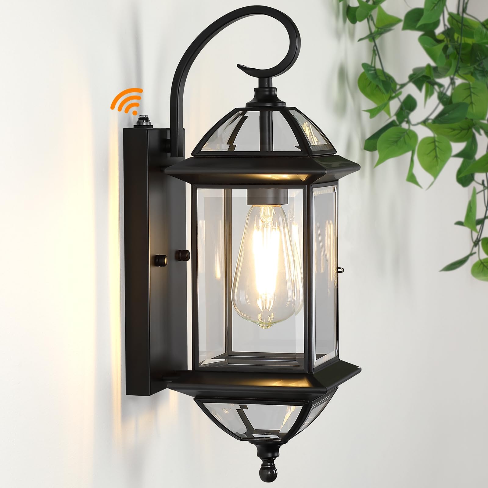 Dusk to Dawn Outdoor Light Fixtures Wall Mount, Black Copper Outdoor ...
