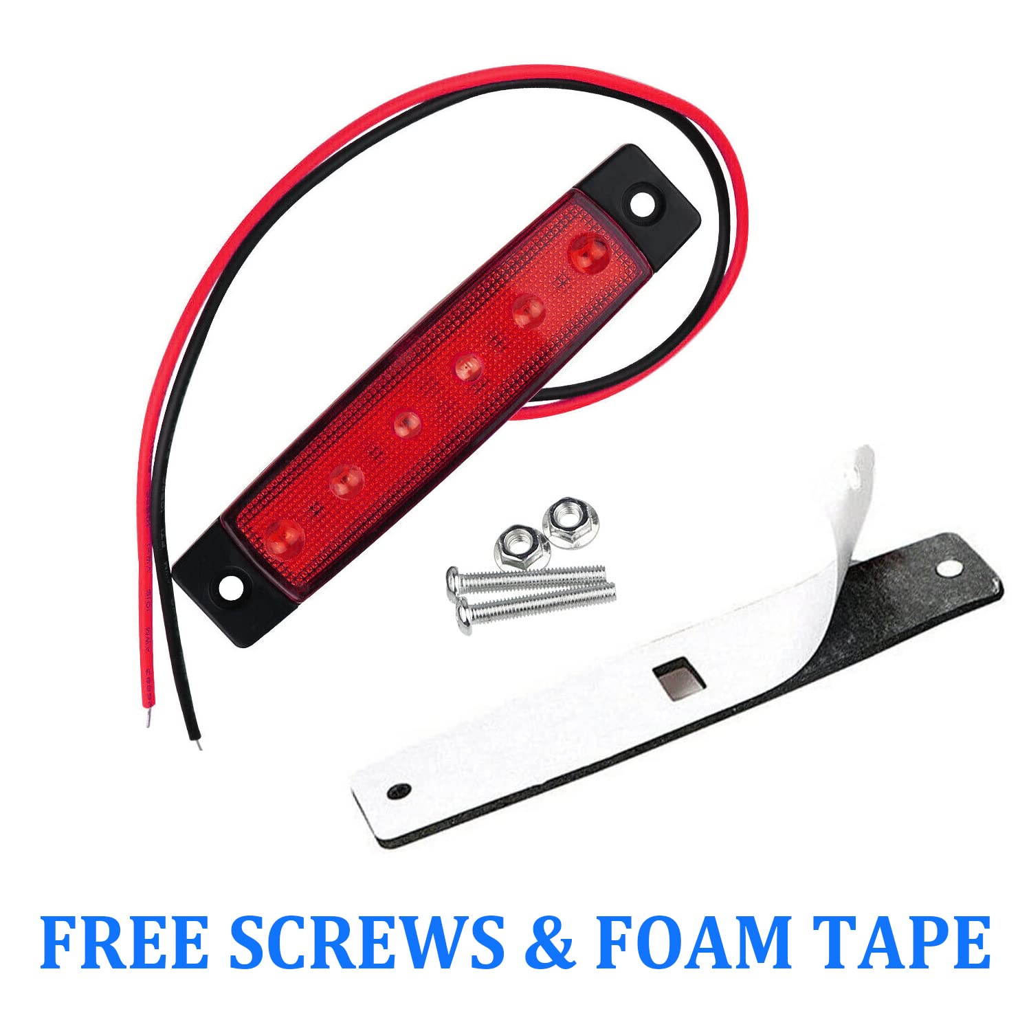 Snapklik.com : 10x 6 LED Red Clearence Truck Bus Trailer Side Marker ...