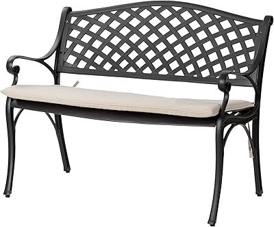 Amazon.com : Patio Sense Antique Bronze Cast Aluminum Patio Bench ...