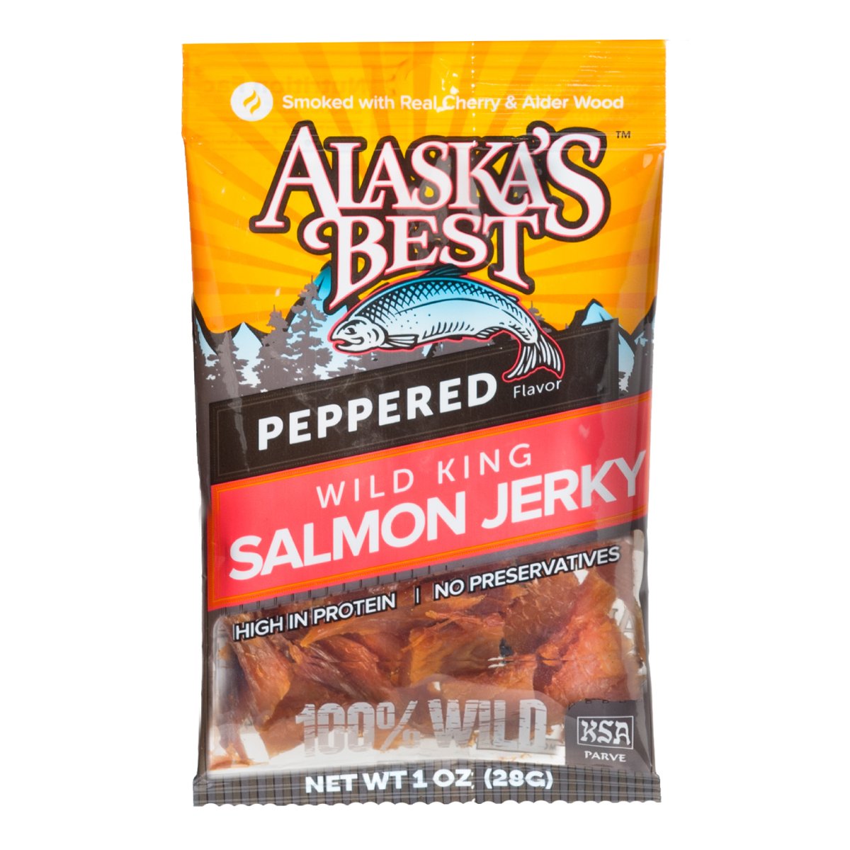 Amazon.com: Alaska's Best Wild Salmon Jerky 1.5 oz. Pouch - Peppered ...