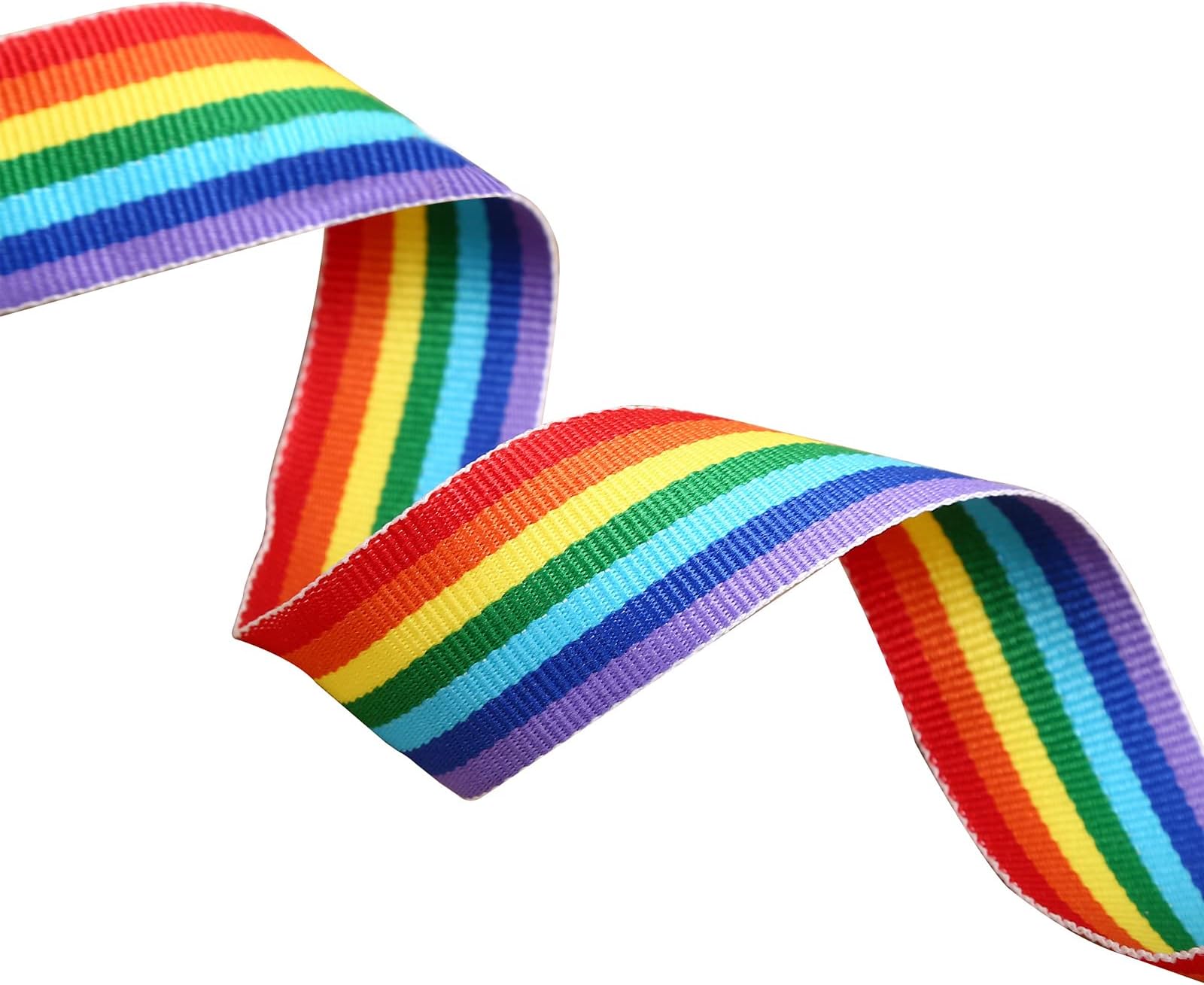Amazon.com: Rainbow Fabric Ribbons Rainbow Strips Fabric Linen Ribbons ...