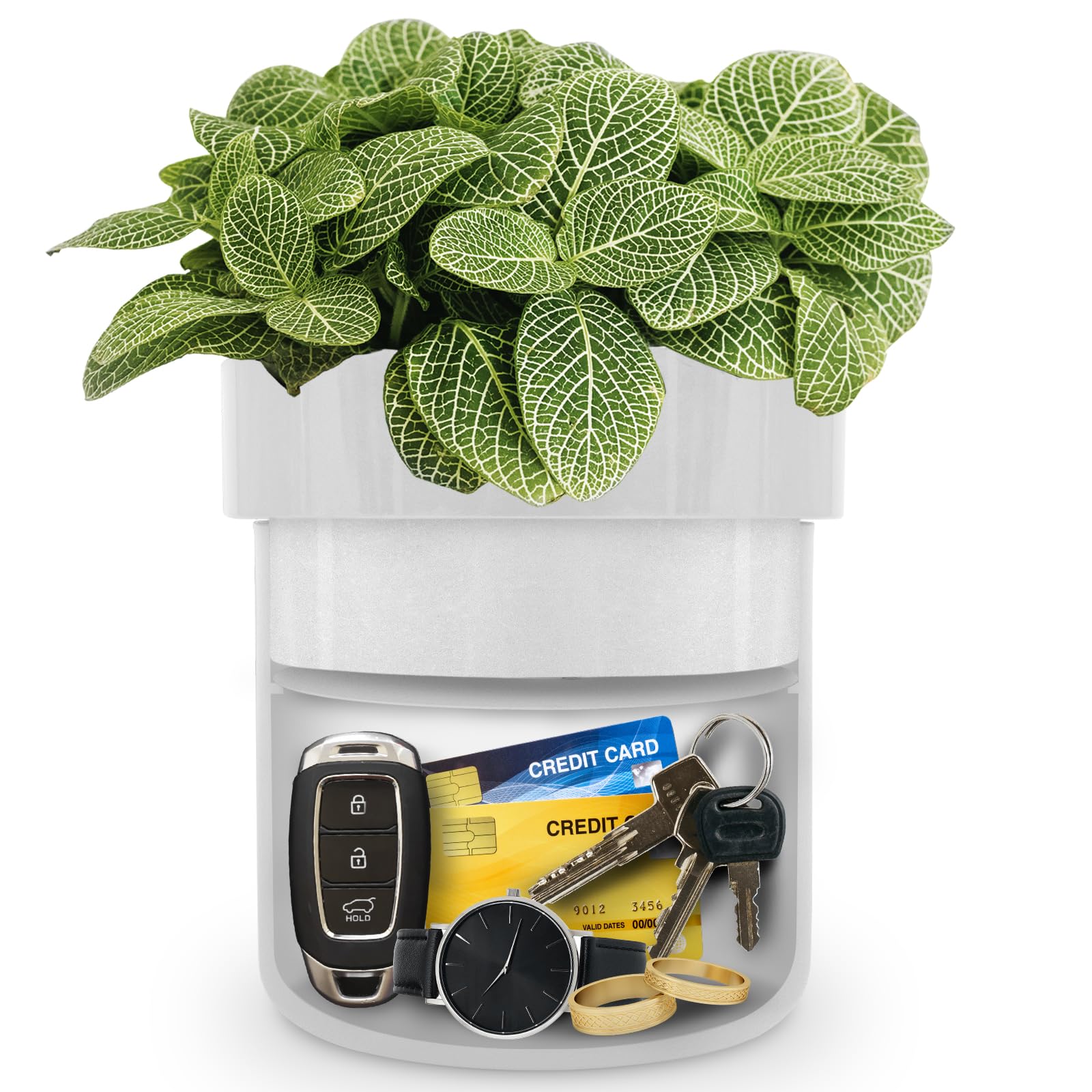 Outdoor Key Storage Flower Pot With Hidden Compartment - Secret Key ...