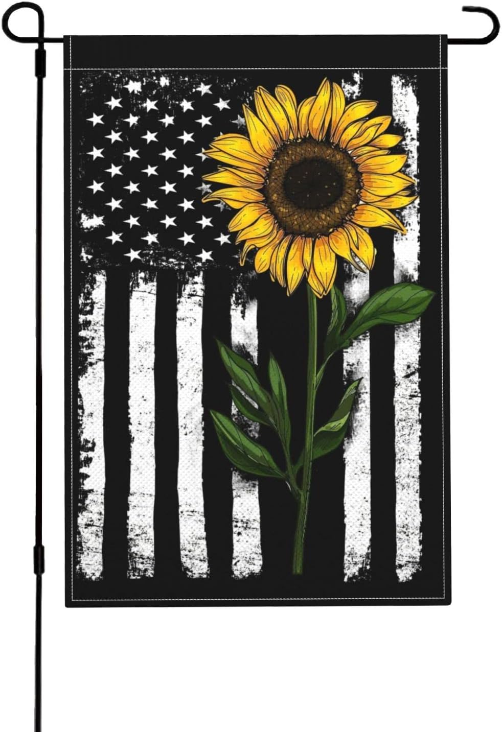 Amazon.com: Sunflower Flag Garden Flag 12x18 inch Double Sided American ...