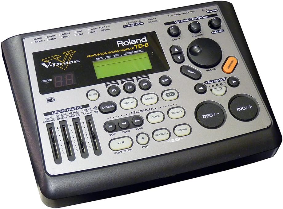 Amazon.com: Roland TD-8 Electronic V-Drum Brain Module : Musical ...