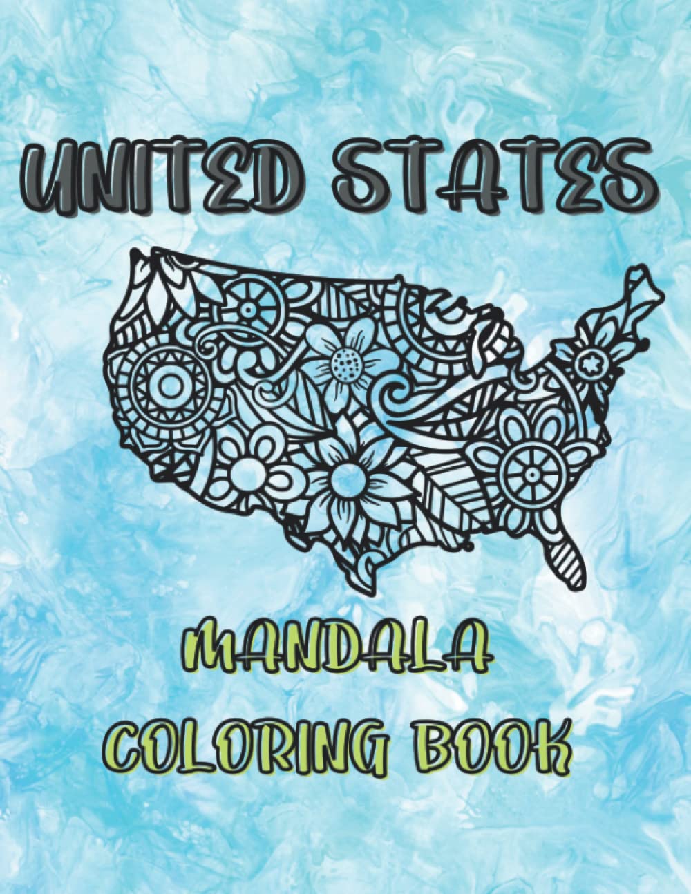 United States Mandala Coloring book: 50 State Mandala Coloring Book ...