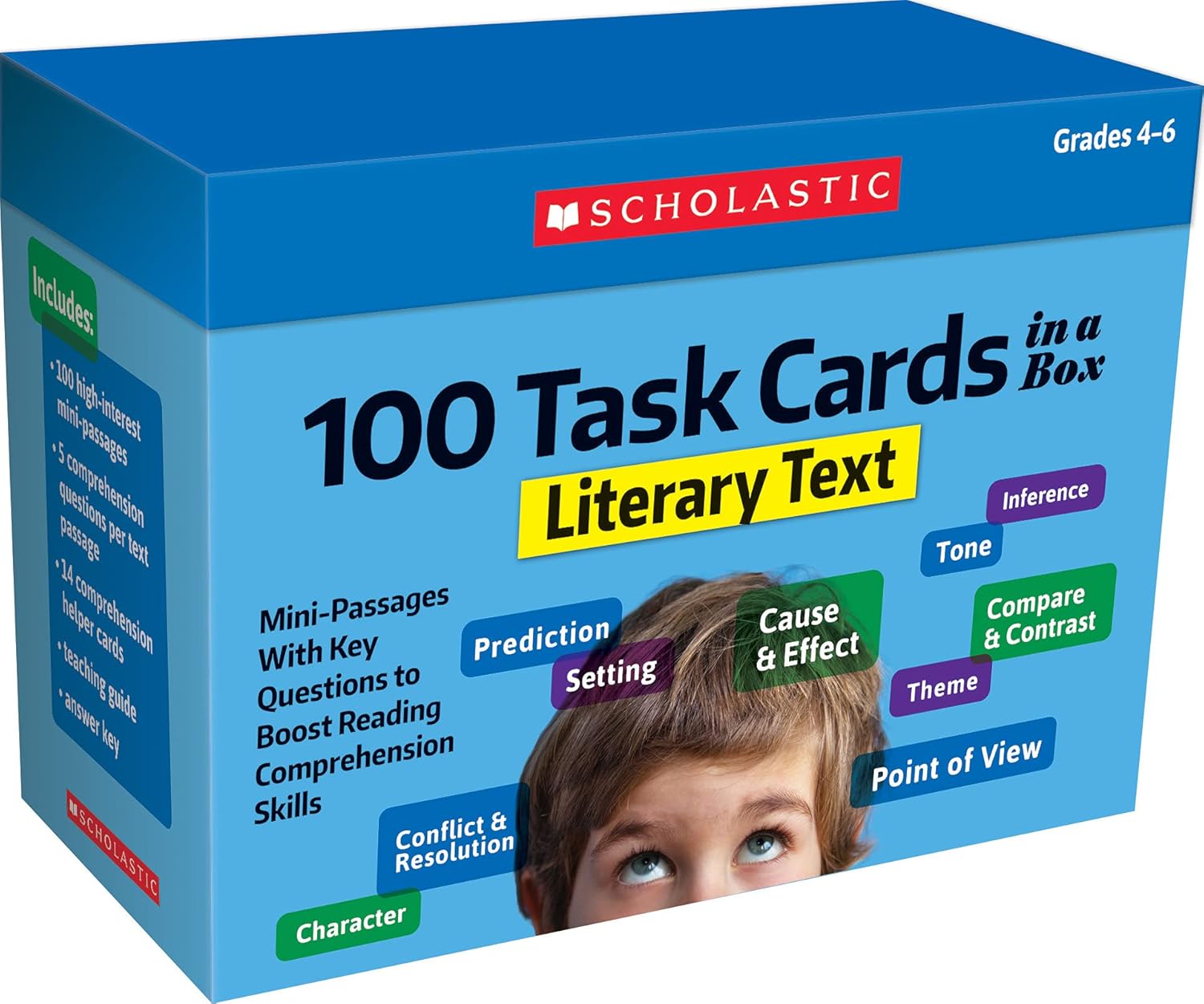 Amazon.com: Scholastic 100 Task Cards in a Box: Literary Text ...