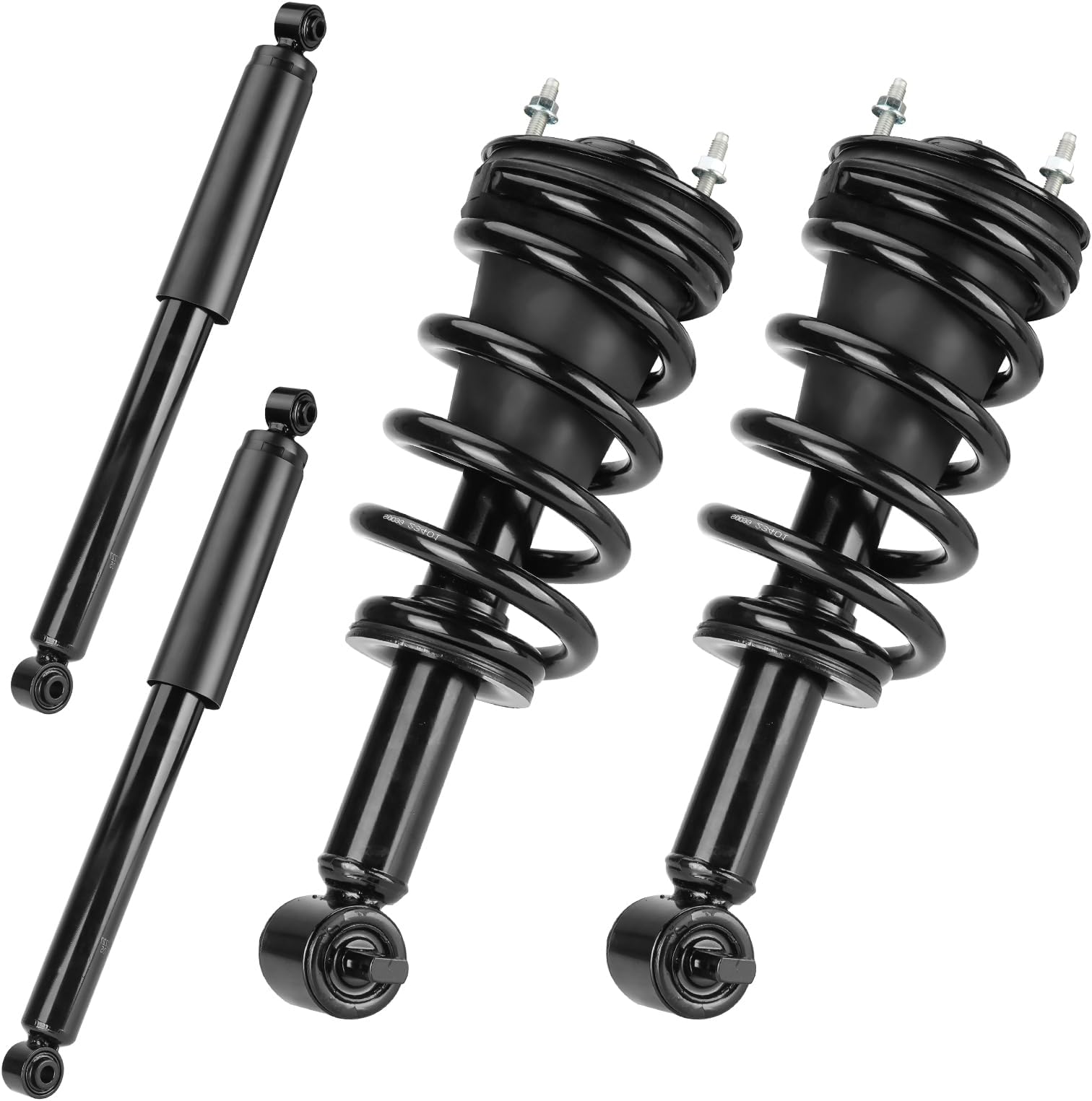 Amazon.com: Front & Rear Left and Right Side Struts w/Coil Springs ...