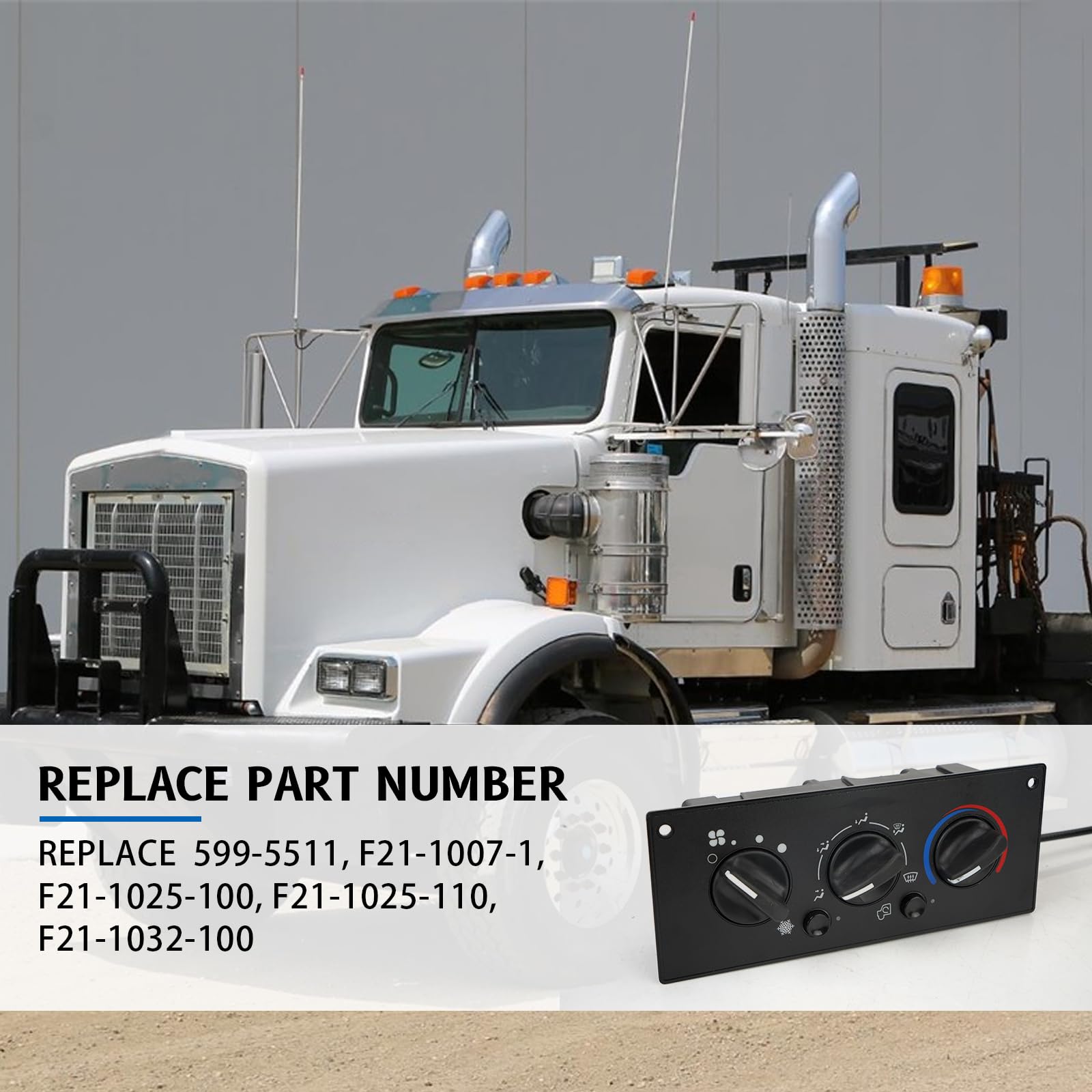 ZIBOPAR Climate Control Module Compatible with Kenworth T800 W900 C500 ...