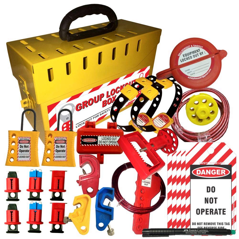 Group Lockout Box Loto Kit-600 Set Of 1 Safety House Loto : Amazon.in ...