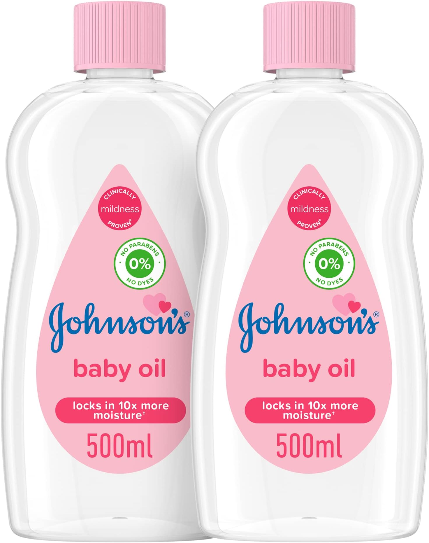 Johnson's Baby Oil, 500ml, Pack of 2, 469.08 grams: Buy Online at Best ...